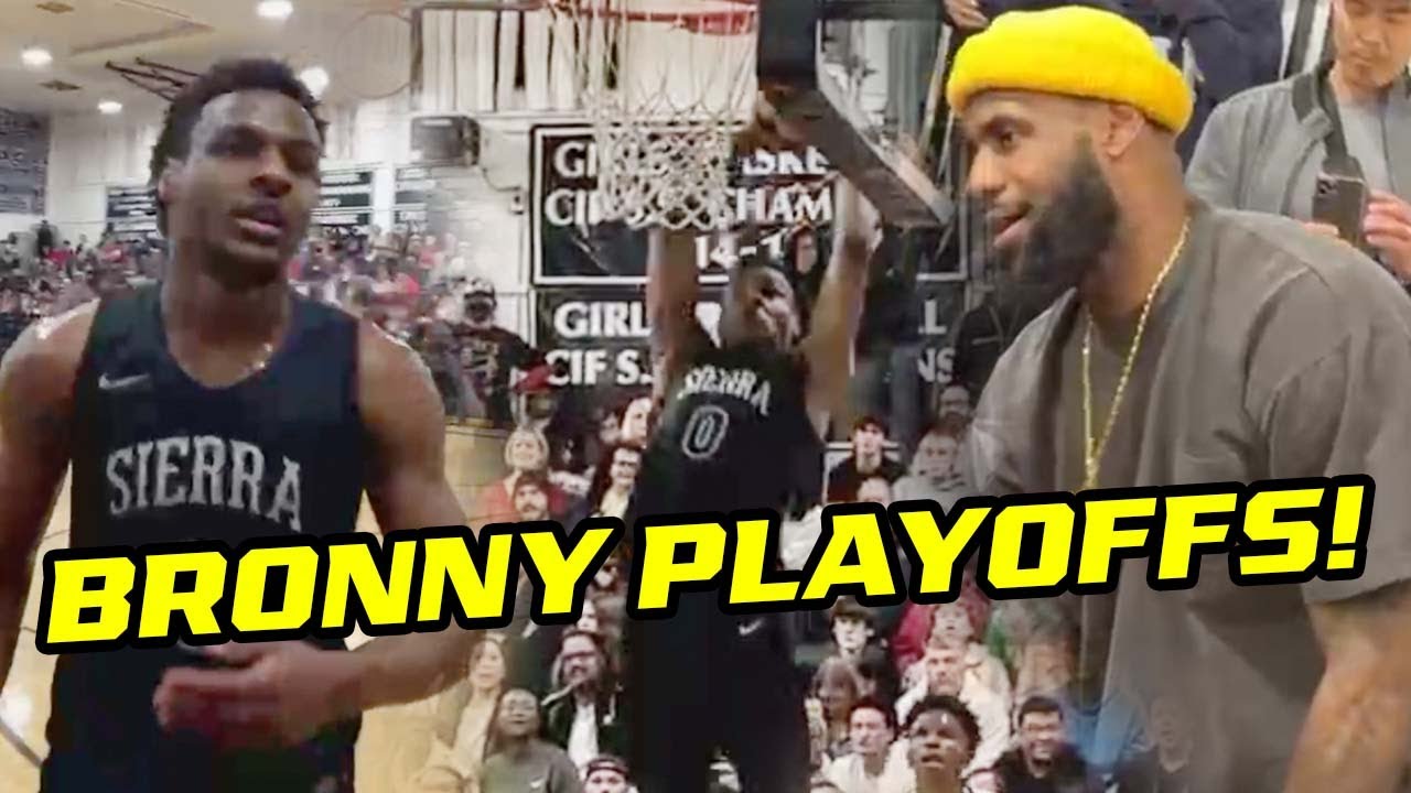 LeBron Watches CRAZIEST Bronny Game Of His CAREER!! California Playoffs Got HEATED 😱