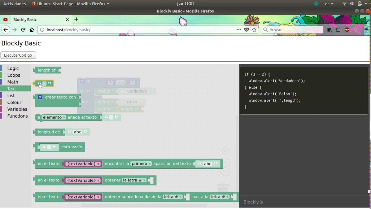 Blockly web basic - Visual Programming