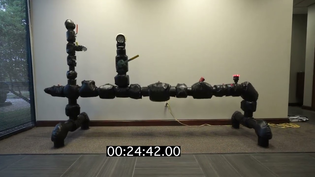 PipeGlove Insulation Demo Unit Time-Lapse