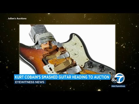 Kurt Cobain's smashed guitar heading to auction