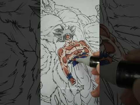 Drawing Goku Ultra Instinct | Great Ape Oozaru #shorts