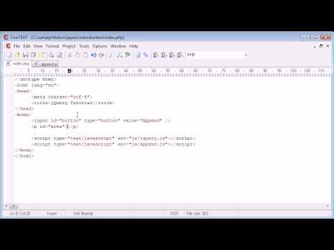 Learn jQuery Tutorial 78 append - Mind Luster