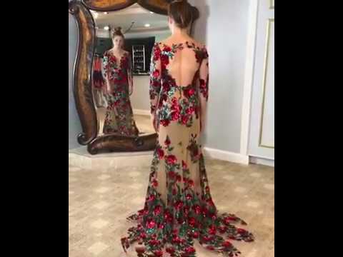 Rose Ivy Illusion Gown by DiDomenico Design