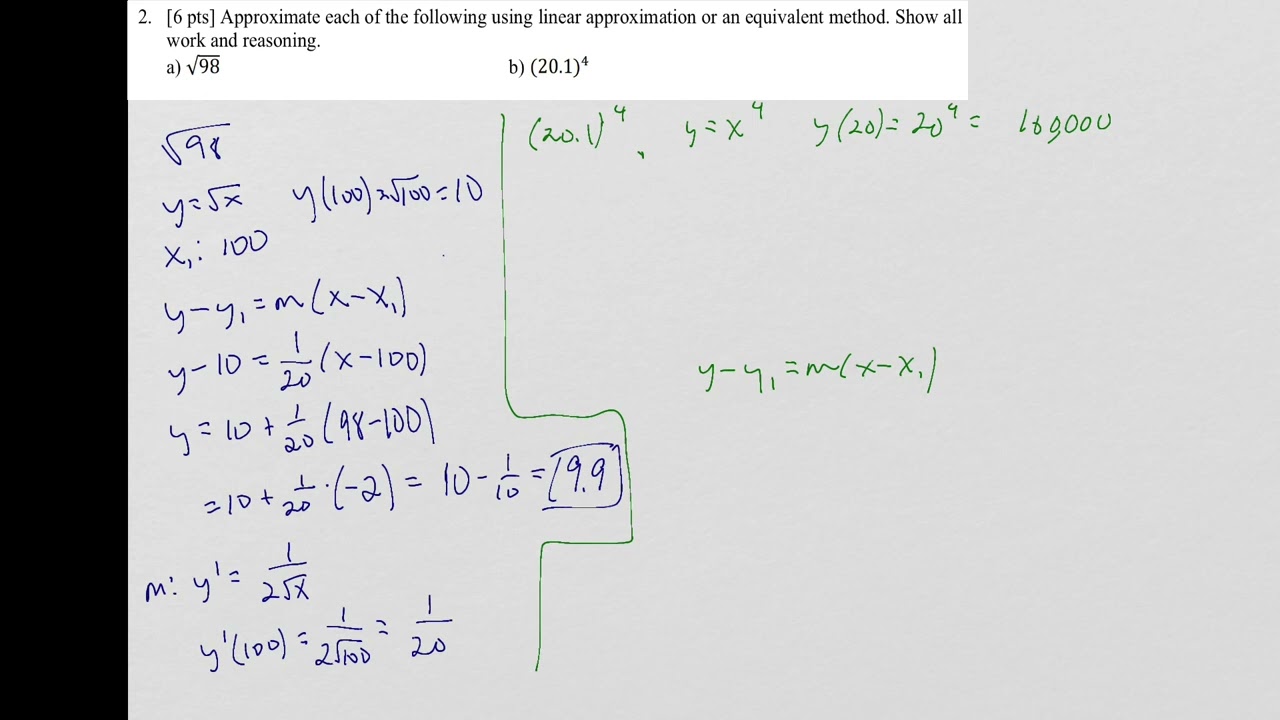 Linear approximation for estimates