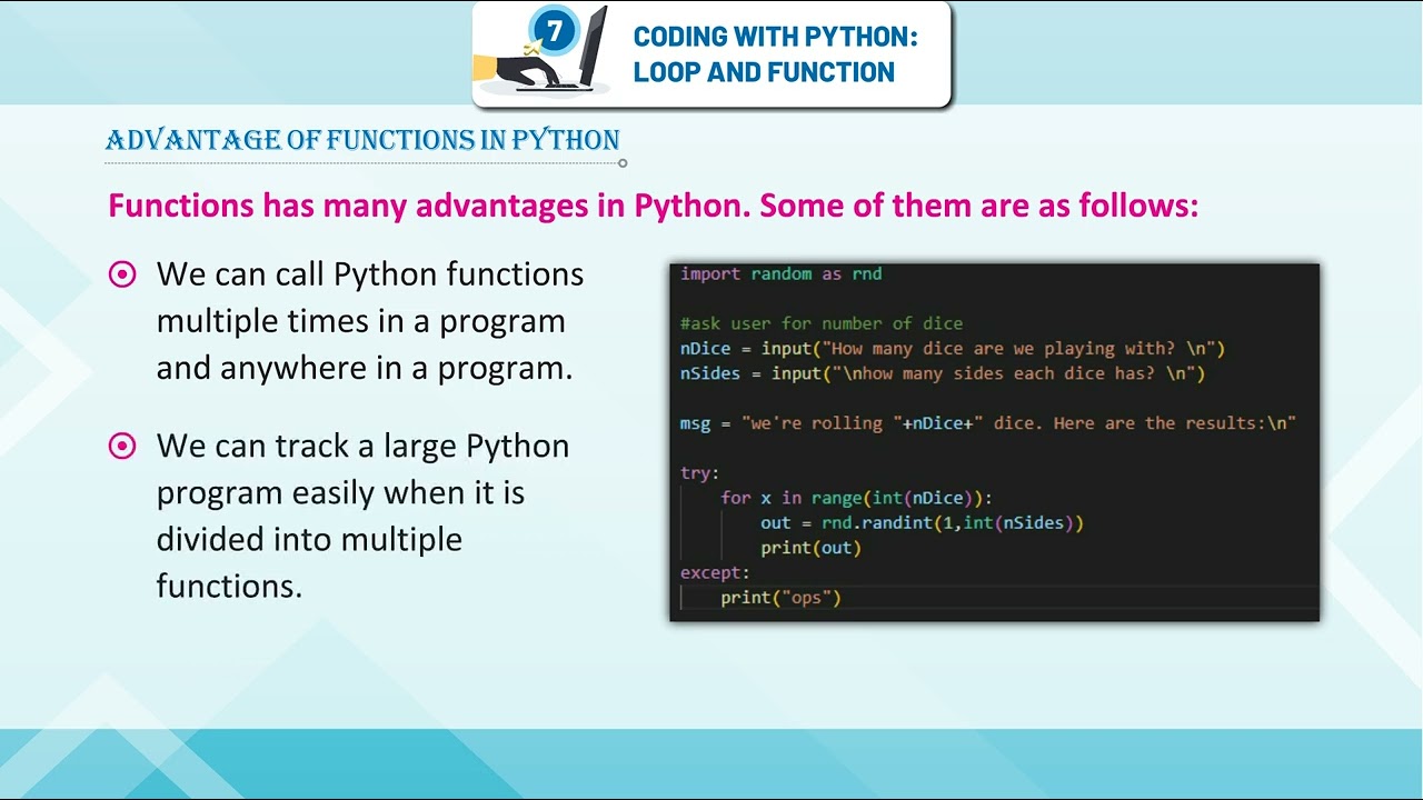 Coding with Python: Loop and Function - Kaizen Core  Class 8