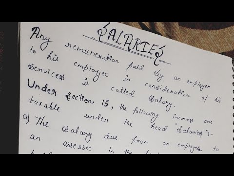 Meaning Of Salaries In Income Tax