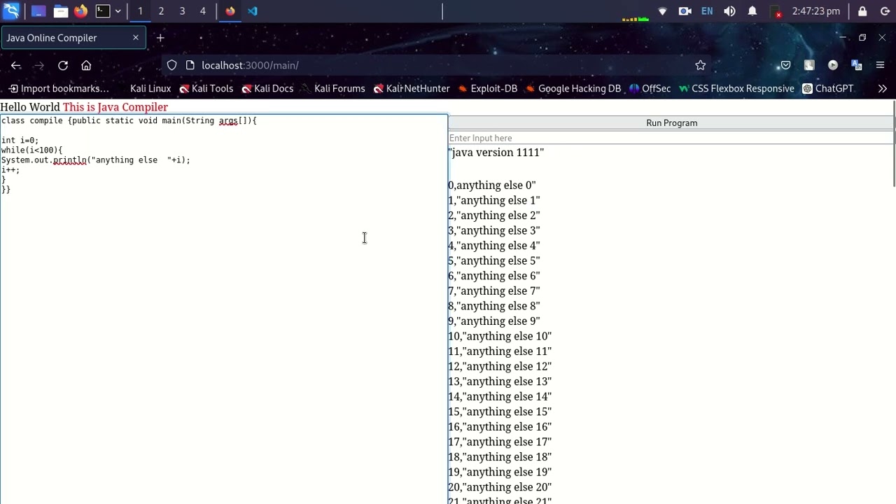 Build a Java Compiler with Node.js, OS, and Java!