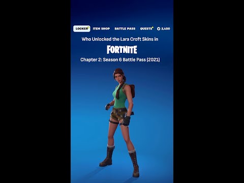 Who unlocked the Lara Croft skins in Fortnite?