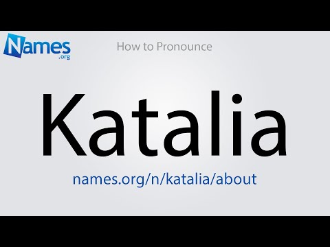 How to Pronounce Katalia
