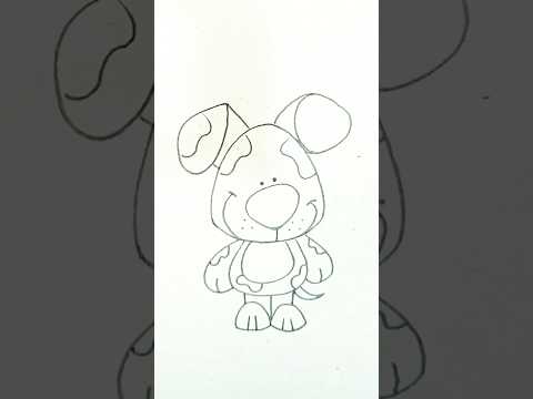 Cute Cartoon Dog Drawing | Simple & Adorable Art Style #drawing4kids #drawing