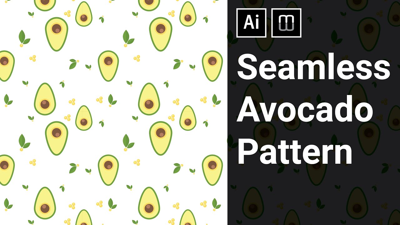 How to Design a Seamless Avocado pattern in Illustrator | Made Easy Tutorial