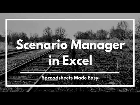 Scenario Manager in Excel