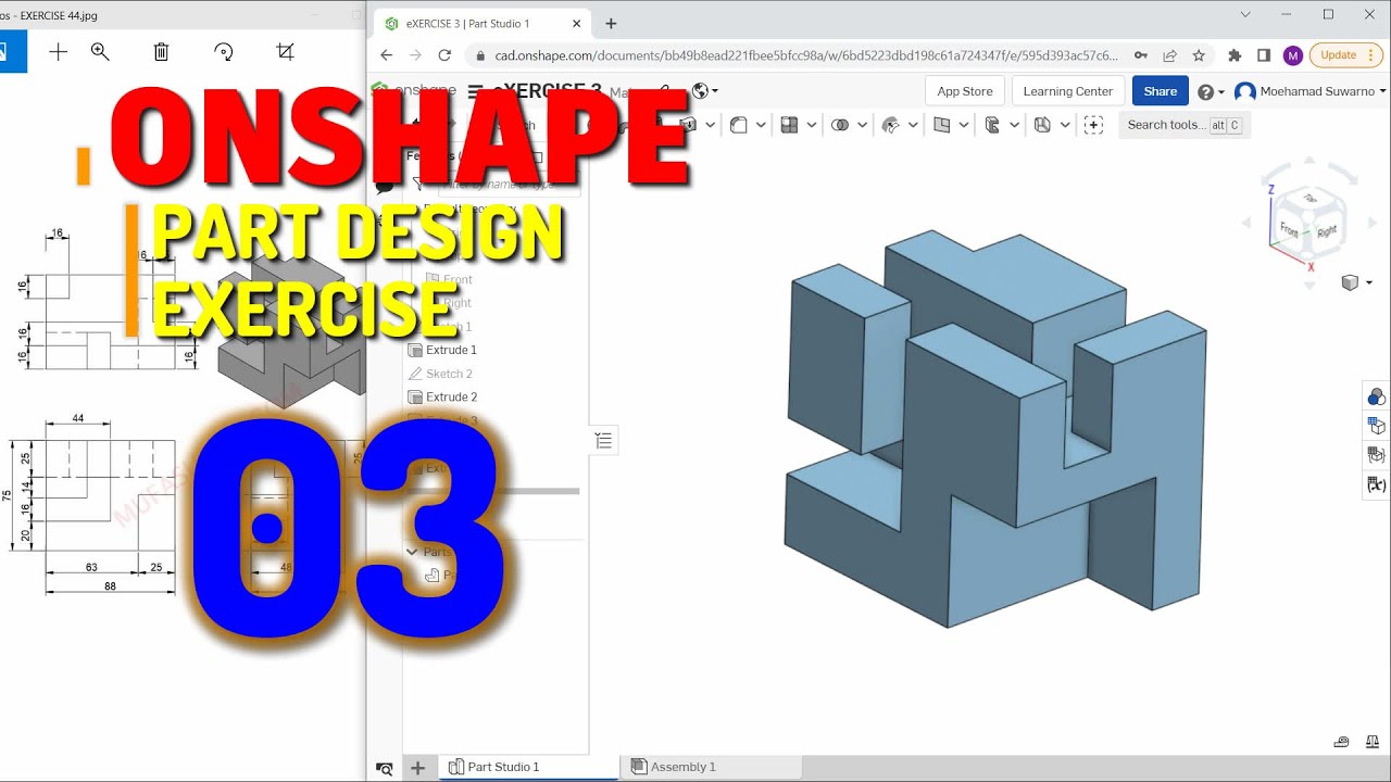 Tutorial 03 Onshape 3D Modeling Tutorial For Beginner