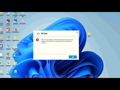 HP scan was unable to find the scanning device on network