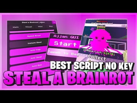 Steal A Brainrot Script *NO KEY* - Instant Steal, Auto Steal, Speed Boost, Noclip & More! π§ π