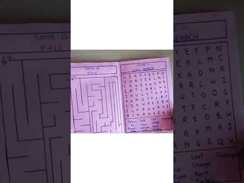 Making my game book (part - 10) Maze and Wordsearch #shorts | Quick Arts & Crafts