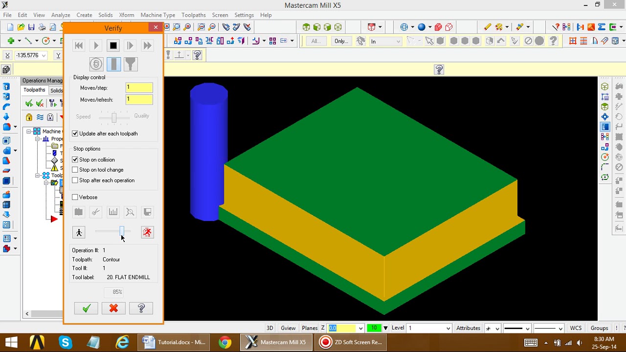 MasterCAM Milling Tutorial By CAD/CAM Software Learning