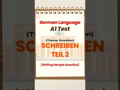 Writing Letter A1 German Exam Part 1 #deutsch #deutschlernen #learninggermanlanguage