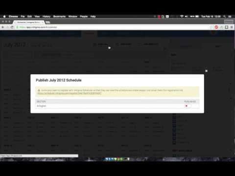 Intrigma Scheduler: How to Publish a Schedule