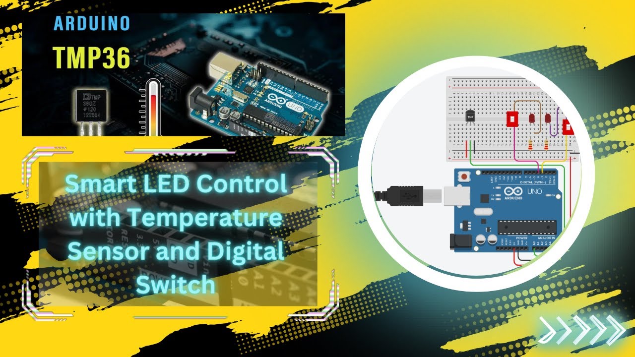 Smart LED Control with Temperature Sensor and Digital Switch | Arduino Project Tutorial