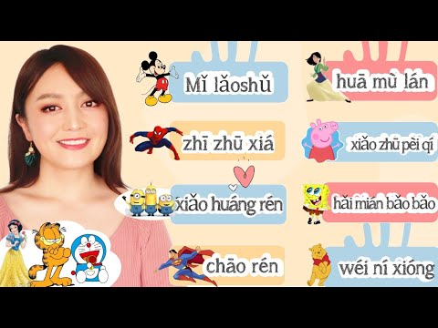 Chinese name of the popular CARTOON figures, learn these with your child together