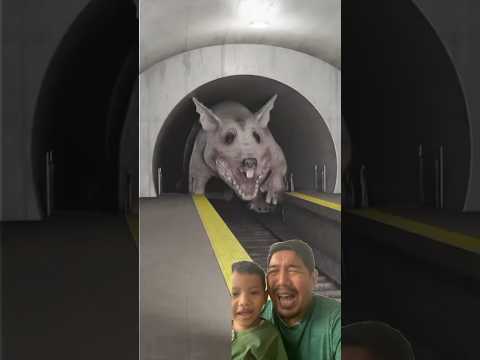 Monster Tikus aneh di dalam terowongan Rel Kereta Api