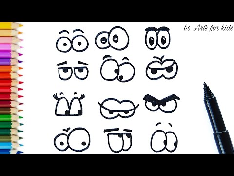How To Draw Cartoon Eyes (EASY!)