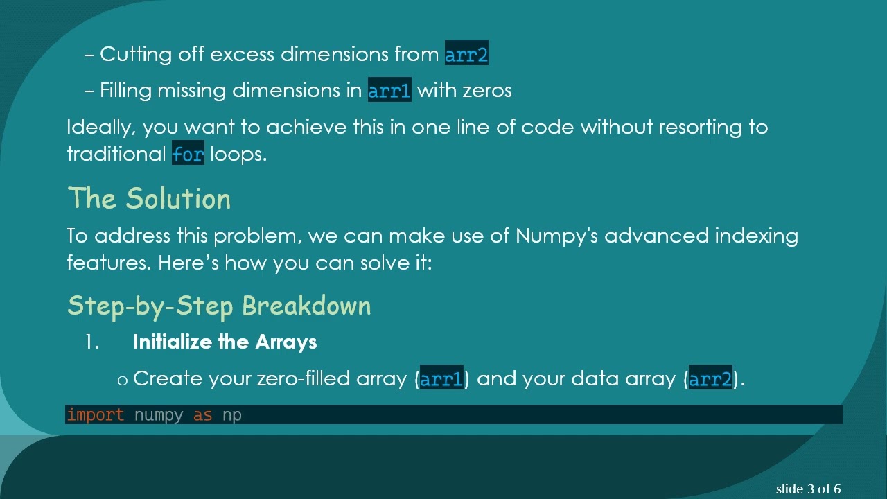 How to Fit One Array into Another in Python Using Numpy