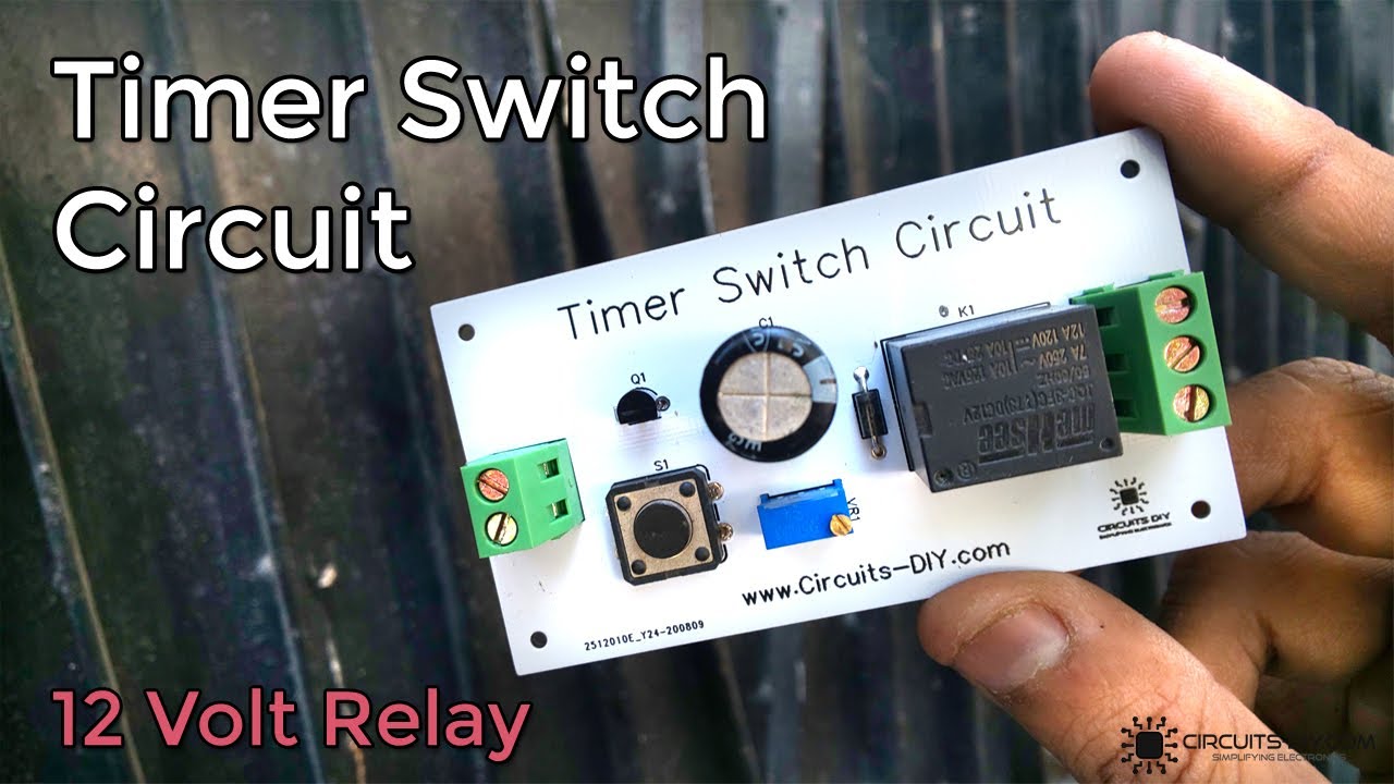 12 Volt Relay based Timer Switch Circuit