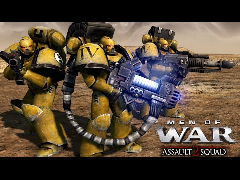 WARHAMMER 40K CINEMATIC BATTLE - Imperial Fists vs Blood Pact - Men of War: Assault Squad 2 (4K)