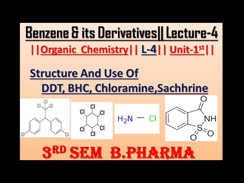 Structure & use Of DDT,BHC,Chloramine,Sachhrine||L-4||Unit-1|| Organic chemistry2|| 3rd sem B.pharma