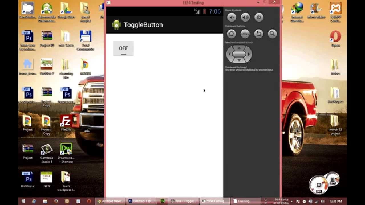 Toggle button live example with all the source code