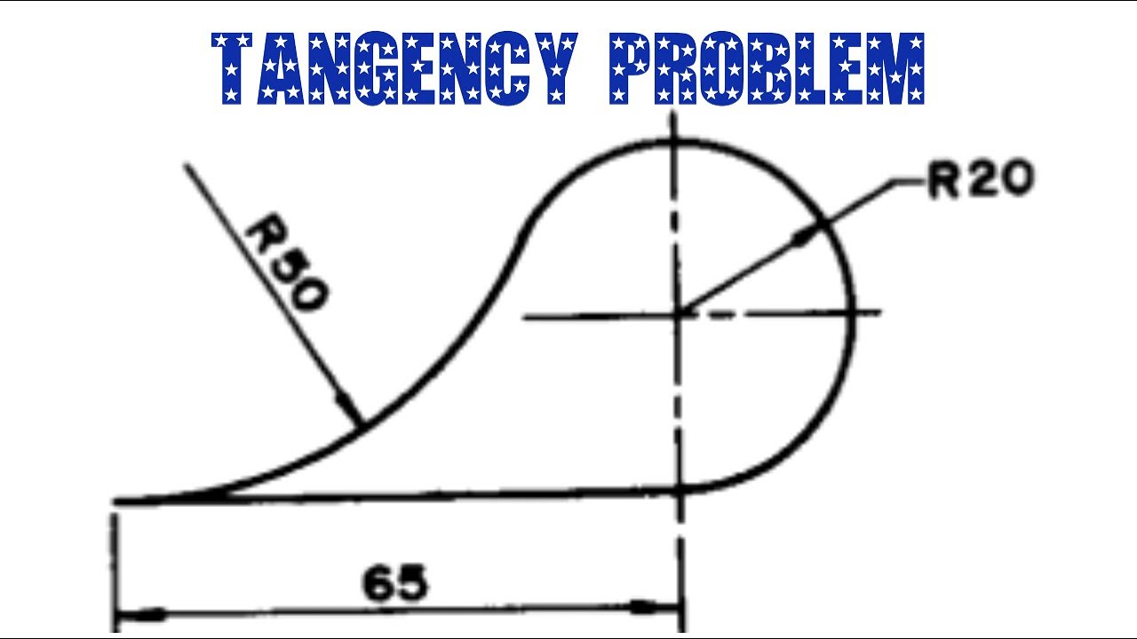 TANGENCY PROBLEM 1 || Tangency || Tangency problems || Engineering drawing || Technical drawing