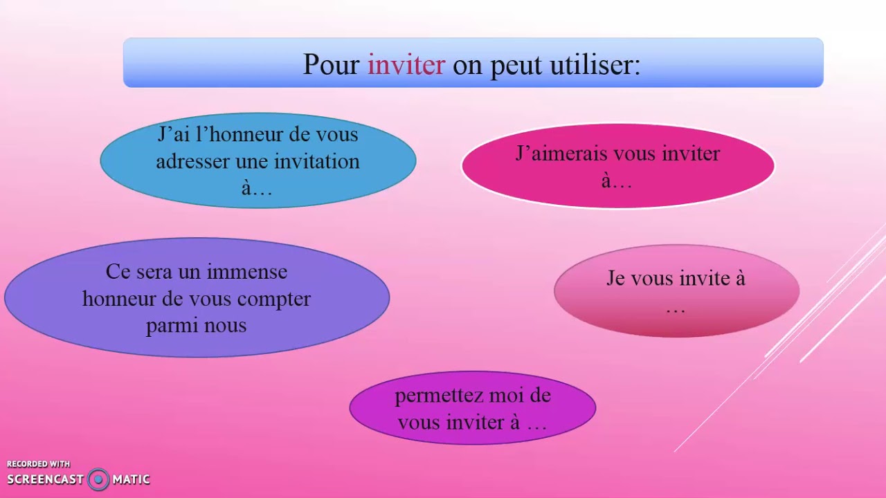 Rédaction de la lettre d'invitation ^^ 😇😊
