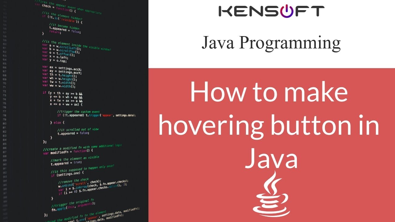 Java Tutorial: Hover effect in Java Swing