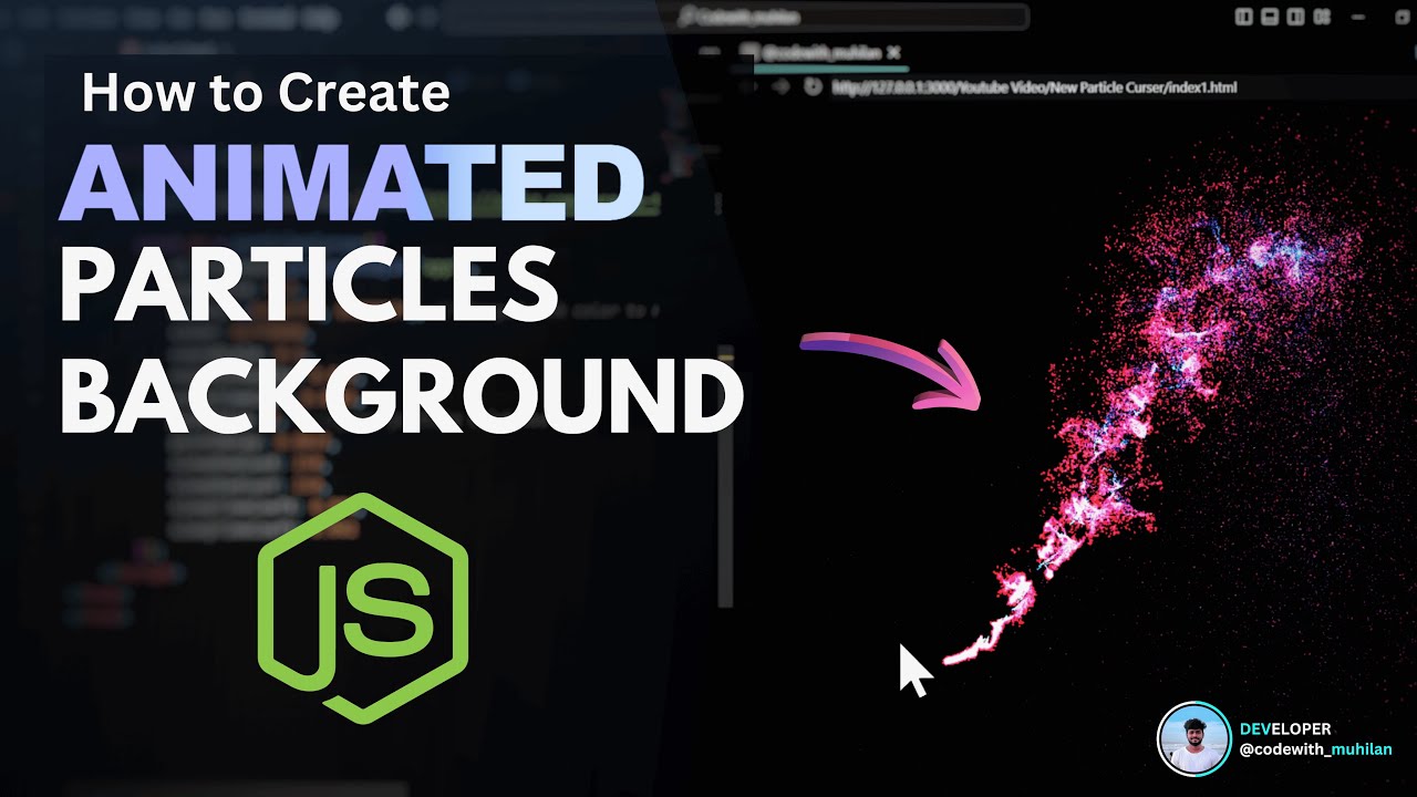 Create a Background Particles Cursor using three-js| #codewith_muhilan #coding #frontenddevelopment