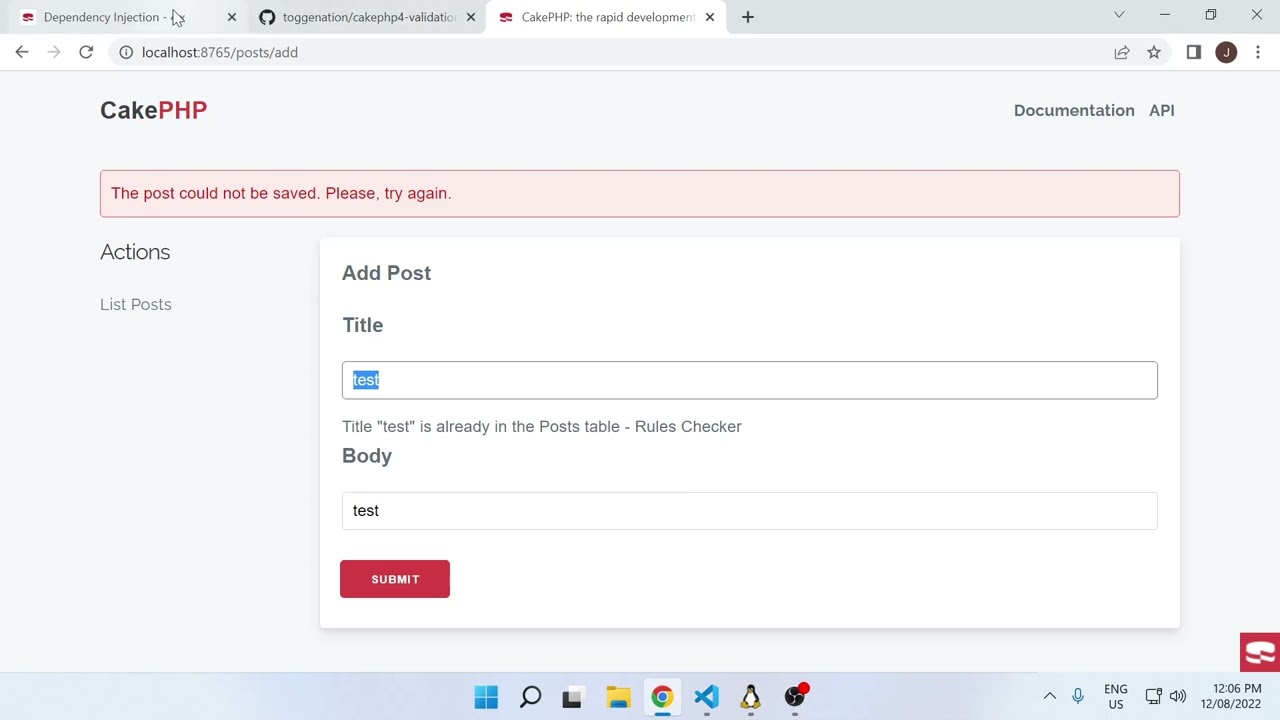 CakePHP 4 - Using Dependency Injection to move Controller Action code to Service Class