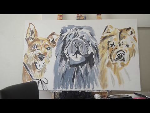 CHOW CHOW ART - SPEED PAINTING