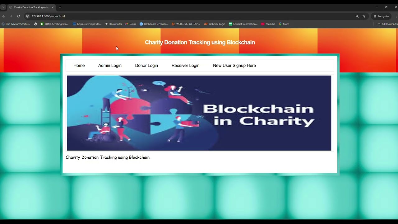 Charity Donation Tracking using Blockchain || Venkat Innovative Projects || Hyderabad || IEEE || App