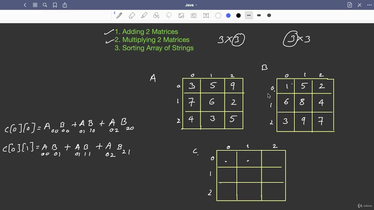 9.8 : Student Challenge — Matrix Multiplication — [Abdul Bari] Java Course