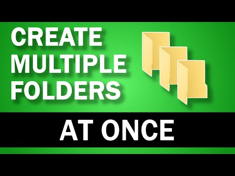 How to Create Multiple Folders at Once