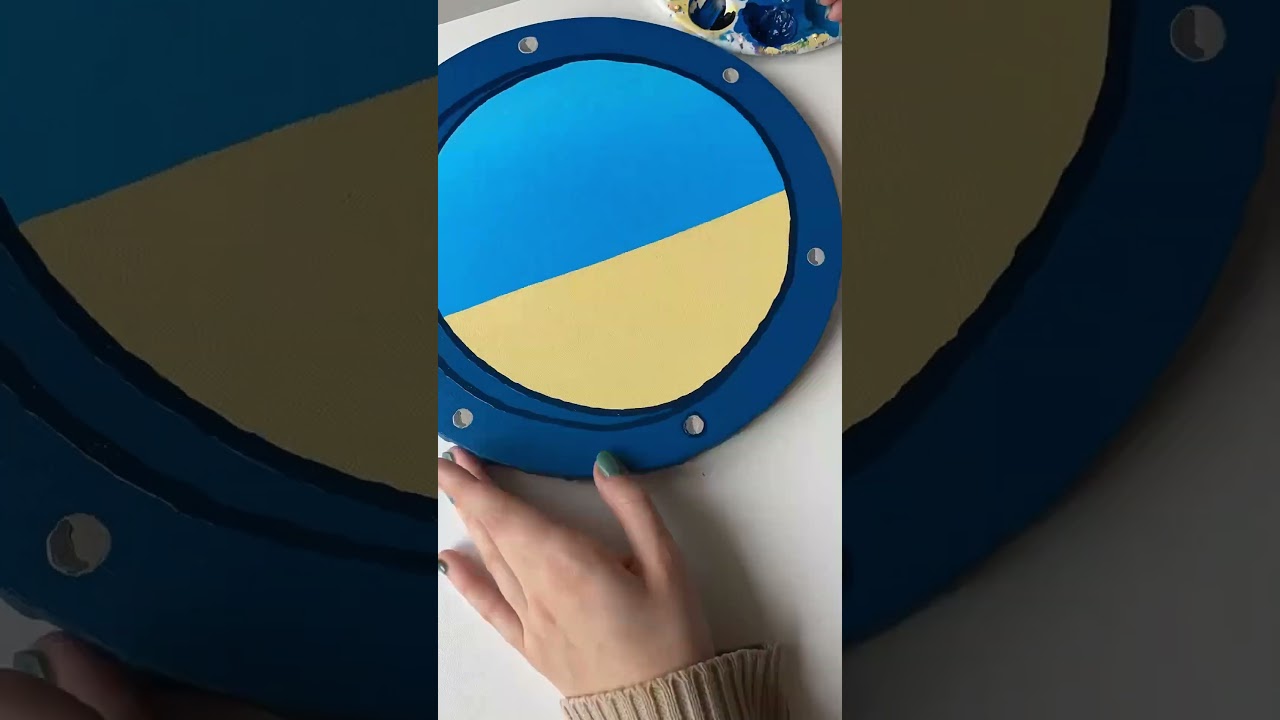SpongeBob Window Painting 🖼️ #shorts #canvas #painting #spongebob