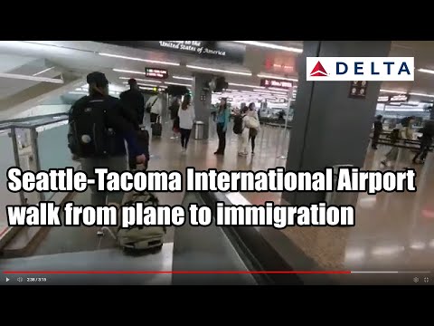 Arrival at Seattle Tacoma International Airport from plane to Immigration S gates | Delta Air Lines