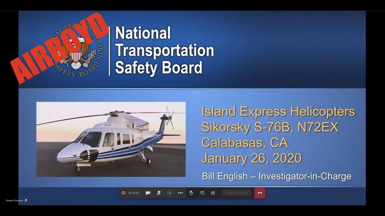 Calabasas Helicopter Crash NTSB Meeting • Sikorsky S-76 N72EX