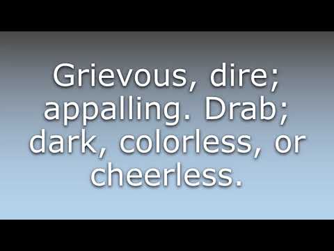 What does Dreary mean?