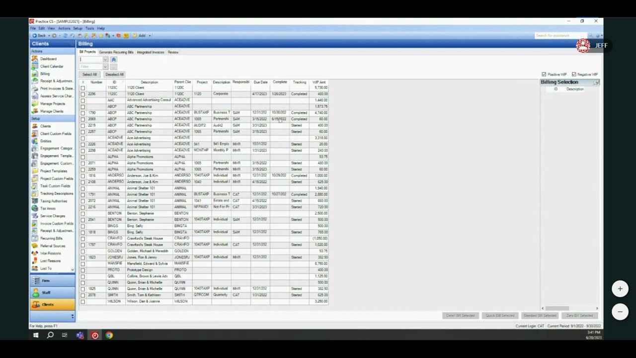 Practice CS Billing Processing Webinar