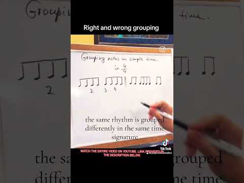 Grouping in 4/4 time signature #anamariafusukommiditeaches #musictheory #grouping #rhythm #music