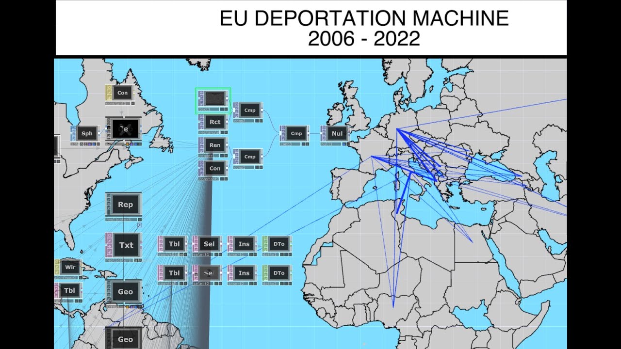 World Map with Touchdesigner - Eu-Frontex Deported People - TUTORIAL