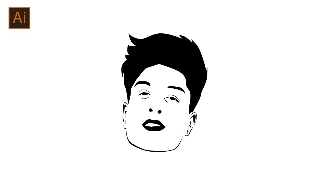 Chris Heria - Create A Vector Art Portrait Black And White