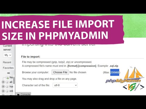 How to Increase Import File Size in PhpMyAdmin | Change Max Import Limit | Upload